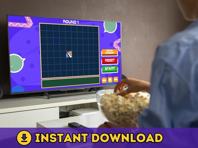 VIRTUAL PARTY GAME Guess the Picture Powerpoint Game Show Quiz Family ...