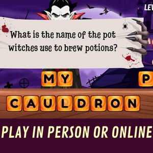 VIRTUAL HALLOWEEN GAME, Powerpoint Game Show, Zoom Game Night, Trivia ...