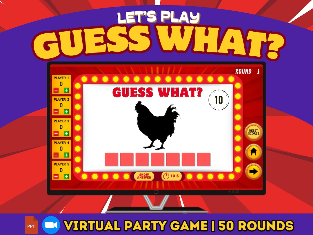 VIRTUAL PARTY GAME Powerpoint Game Show Pub Game Night Family Quiz Word ...