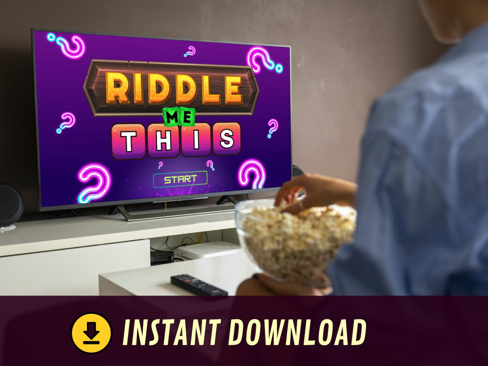 VIRTUAL PARTY GAME Powerpoint Game Show Riddle Quiz Game Night Family ...