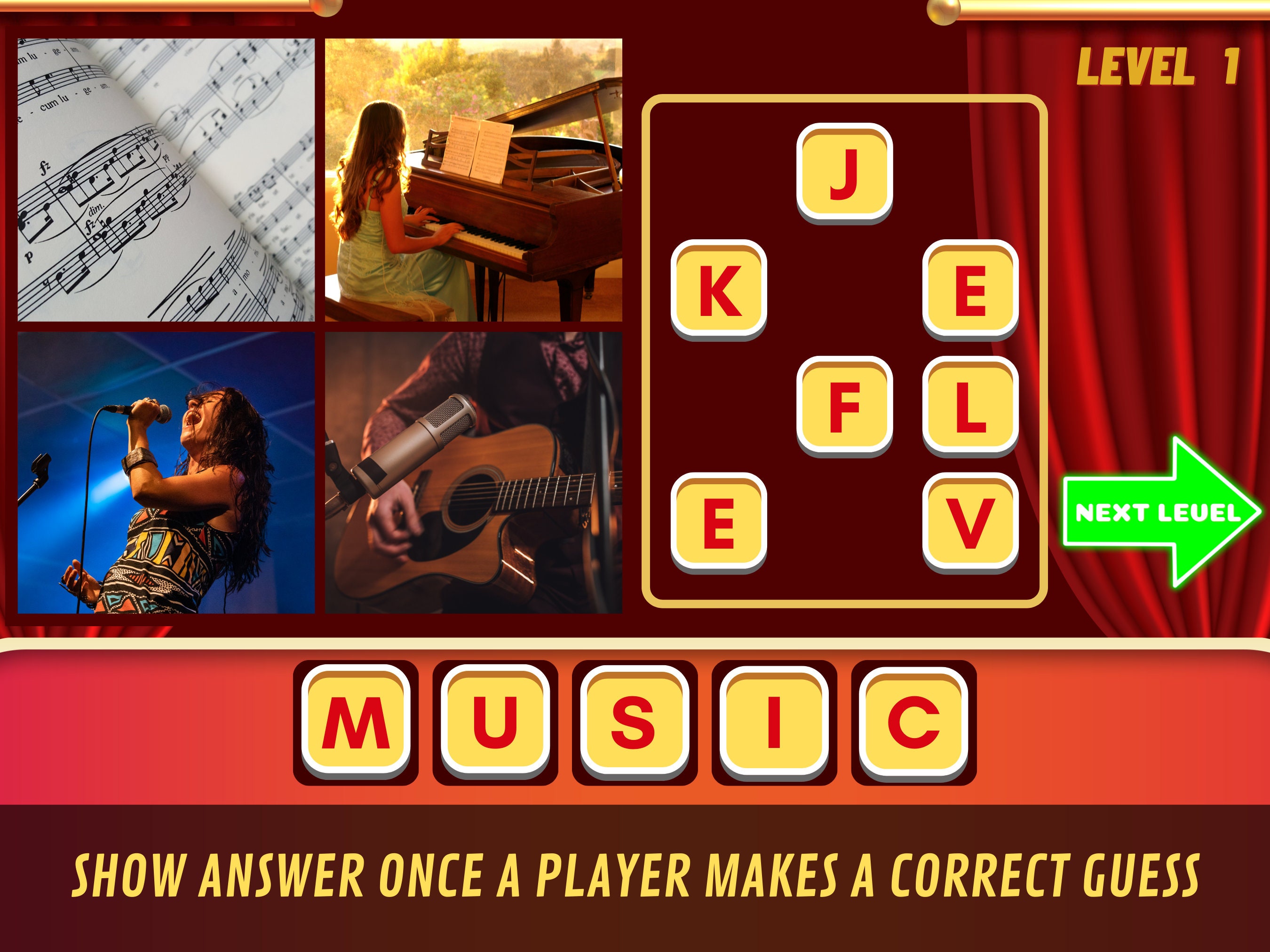 4 Pics 1 Word Game Powerpoint Game Zoom, Skype, Game Show, Virtual ...