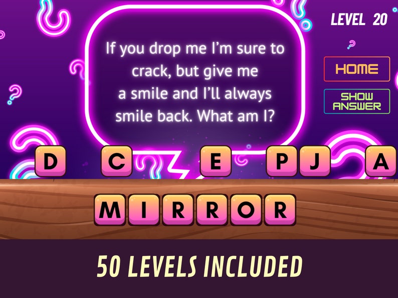 VIRTUAL PARTY GAME Powerpoint Game Show Riddle Quiz Game Night Family ...