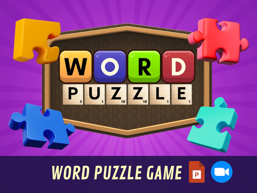 VIRTUAL PARTY GAME Powerpoint Game Show Word Puzzle Quiz Game Night ...
