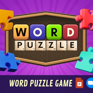 VIRTUAL PARTY GAME Powerpoint Game Show Word Puzzle Quiz Game Night ...