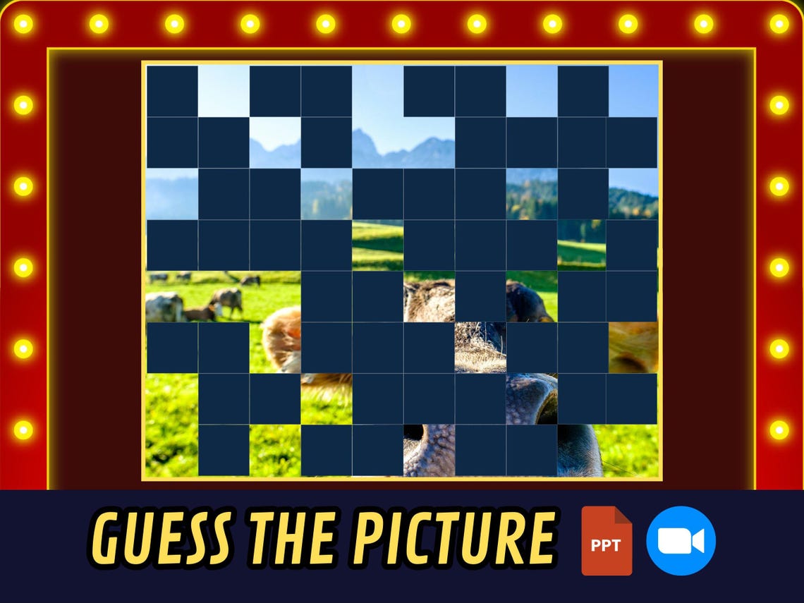 VIRTUAL PARTY GAME Guess the Picture Powerpoint Game Show Quiz Family ...