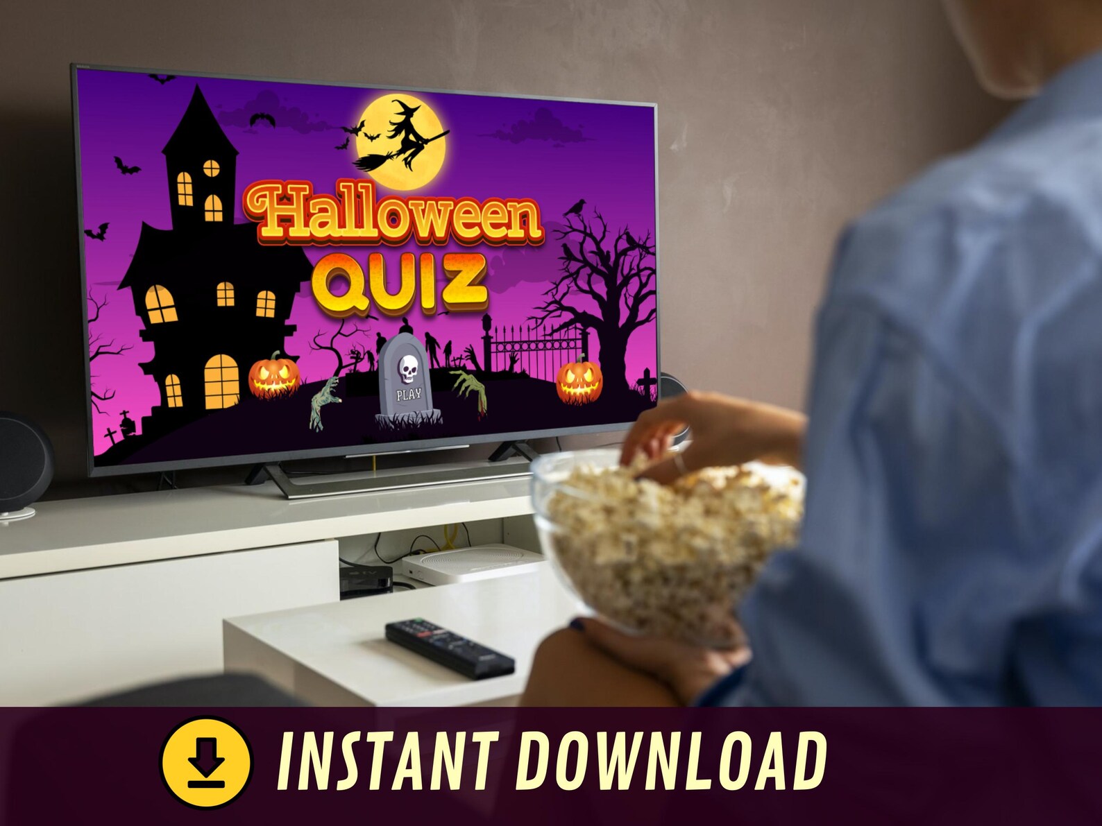 VIRTUAL HALLOWEEN GAME, Powerpoint Game Show, Zoom Game Night, Trivia ...