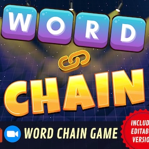 VIRTUAL PARTY GAME Powerpoint Game Show Word Chain Reaction Quiz Game ...