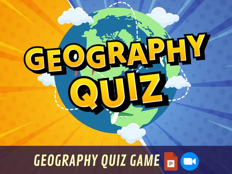 GEOGRAPHY QUIZ Game, Powerpoint Game, Zoom Game, Virtual Game, Pub Quiz ...
