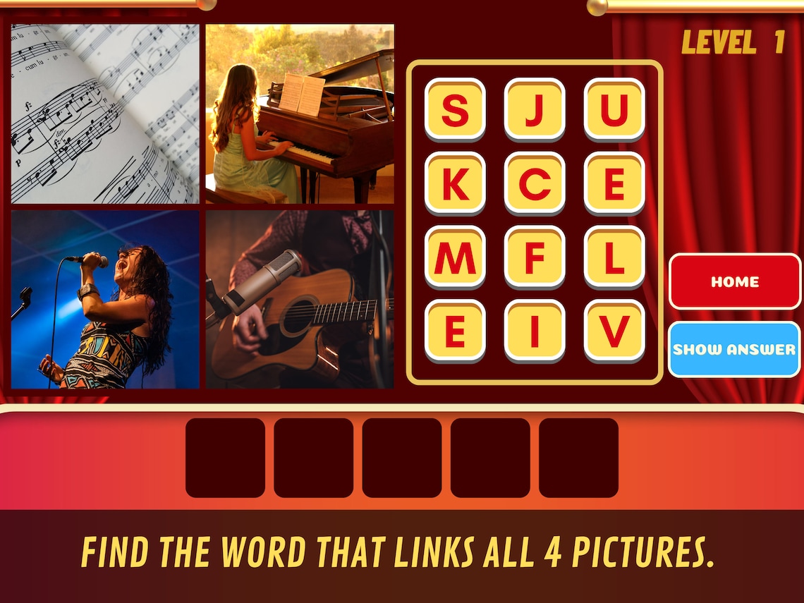 4 Pics 1 Word Game | Powerpoint Game | Zoom, Skype, Game Show, Virtual ...
