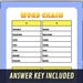 WORD CHAIN Game, Chain Reaction Printable Game, Word Game, Quiz, Party ...