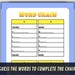 WORD CHAIN Game, Chain Reaction Printable Game, Word Game, Quiz, Party ...