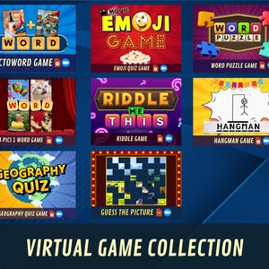 VIRTUAL PARTY GAME Powerpoint Game Show Word Puzzle Quiz Game Night ...