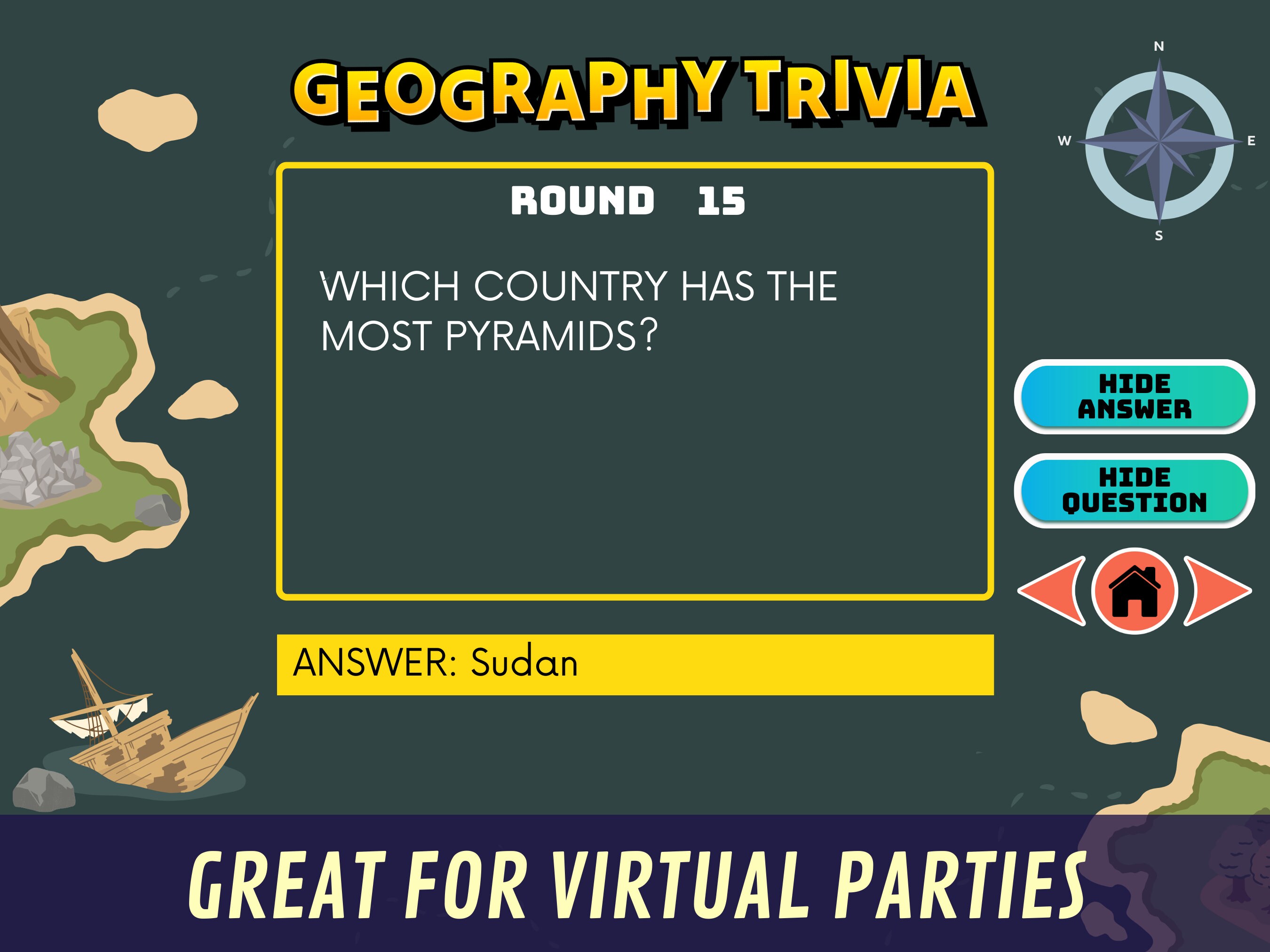 GEOGRAPHY QUIZ Game, Powerpoint Game, Zoom Game, Virtual Game, Pub Quiz ...