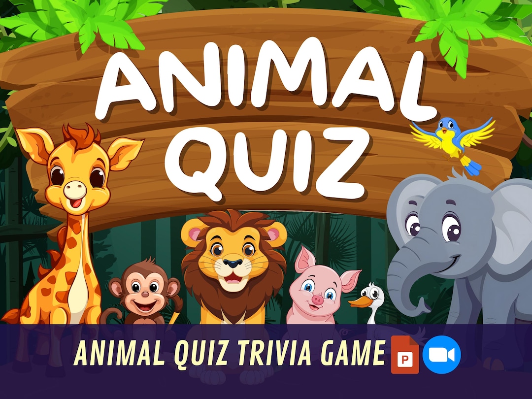 ANIMAL QUIZ GAME, Powerpoint Zoom Game, Virtual Pub Quiz, Party Game ...