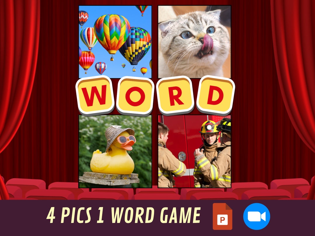 4 Pics 1 Word Game | Powerpoint Game | Zoom, Skype, Game Show, Virtual ...