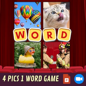 4 Pics 1 Word Game | Powerpoint Game | Zoom, Skype, Game Show, Virtual ...