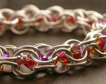 TUTORIAL Full Persian Chain Maille Bracelet | Etsy