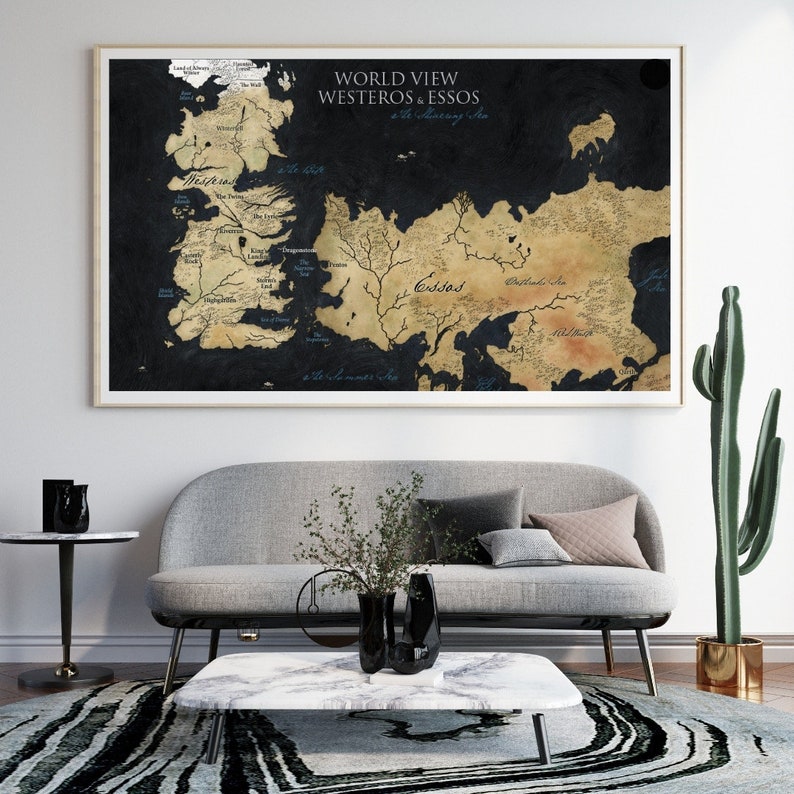 Game of Thrones Map, Westeros Map, Digital Download, Winter is Coming ...