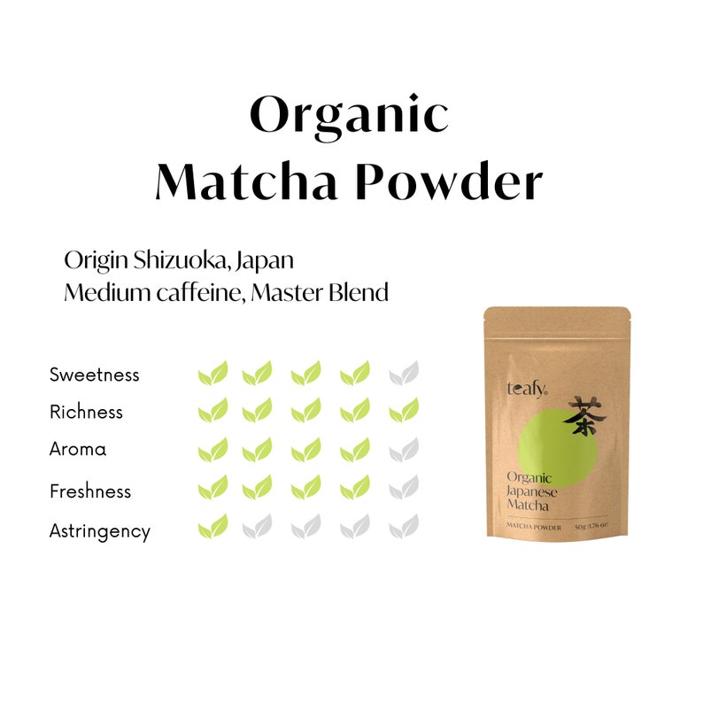 Teafy Organic Japanese Ceremonial Grade Matcha Powder. 50g/1.76 OZ - Etsy