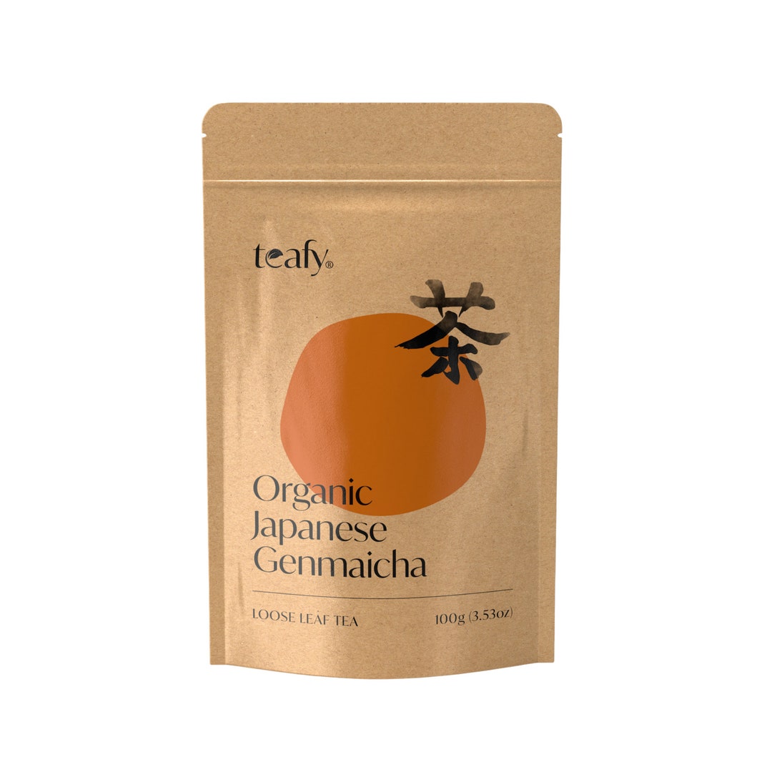 Teafy Organic Genmaicha With Roasted Brown Rice, Japanese Green Tea ...
