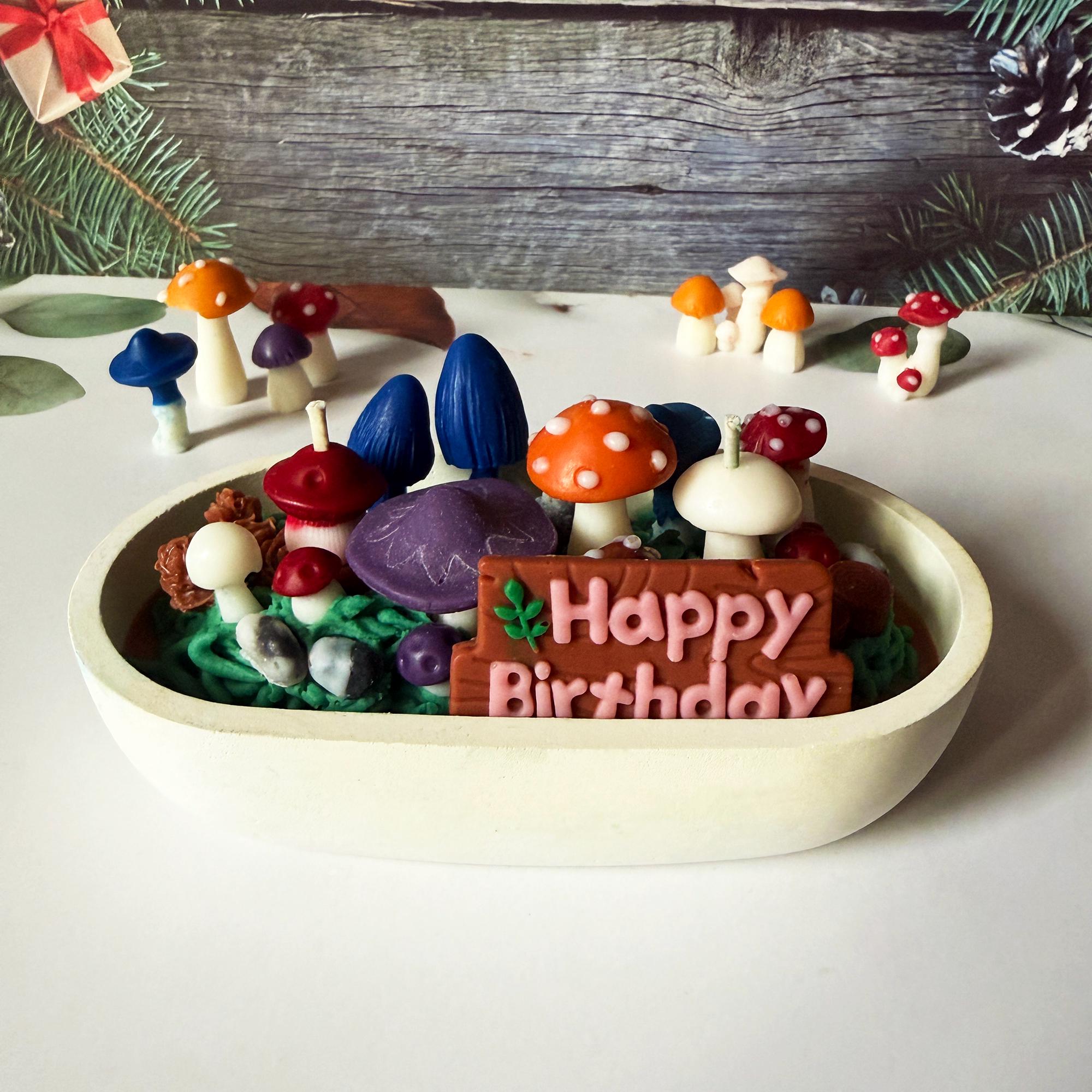 Woodland Fungi Soy Candle: Natural Soy Wax, Fresh Woody Scent, Hand ...