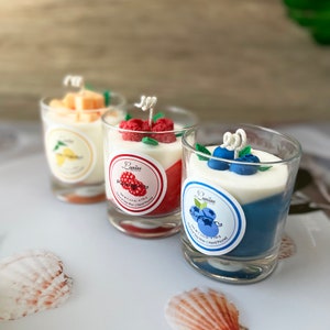 Fruity Candle Dessert Candle Unique Candle Gift Set Soy Wax Candle Gift ...