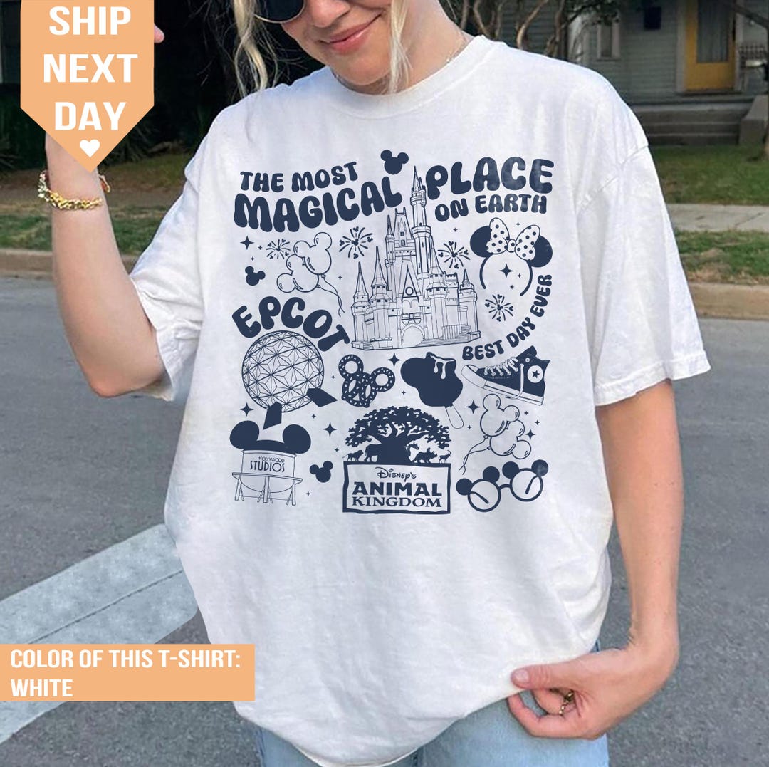 The Most Magical Place on Earth Shirts, Disney Watercolor Magical ...