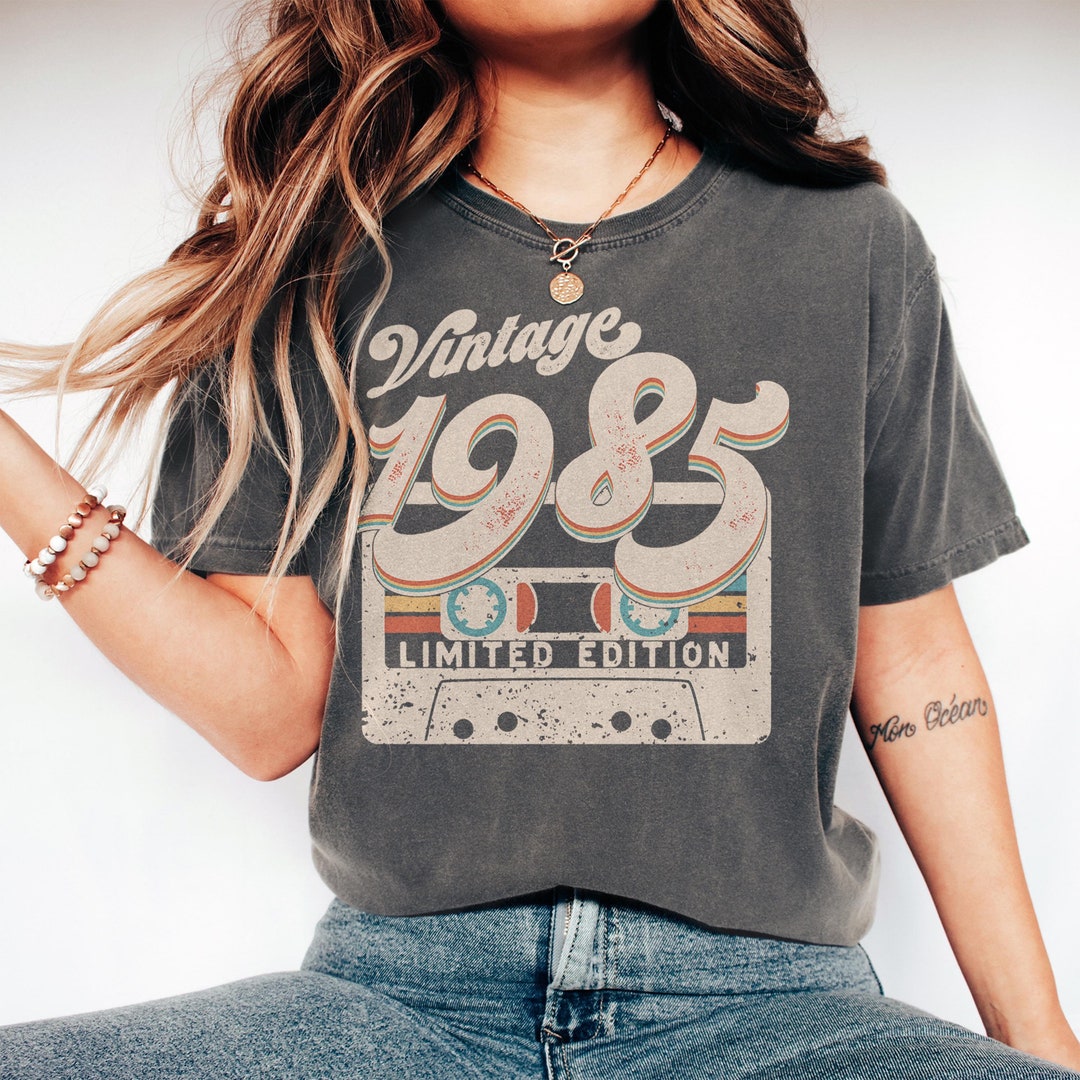 40th Birthday Shirt, Vintage 1985 Limited Edition Cassette T-shirt ...