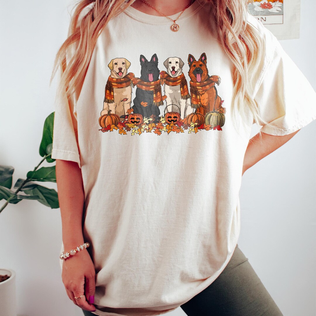 Labrador Retriever Thanksgiving Dog Shirt, Pumpkin Dog Shirt, Dog Lover ...