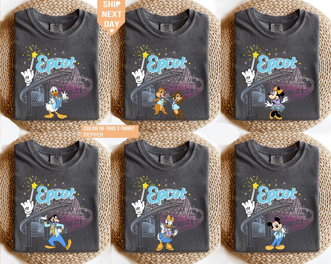 Disney Epcot Center Shirt, Disney World Shirt, Disney Characters Tee ...