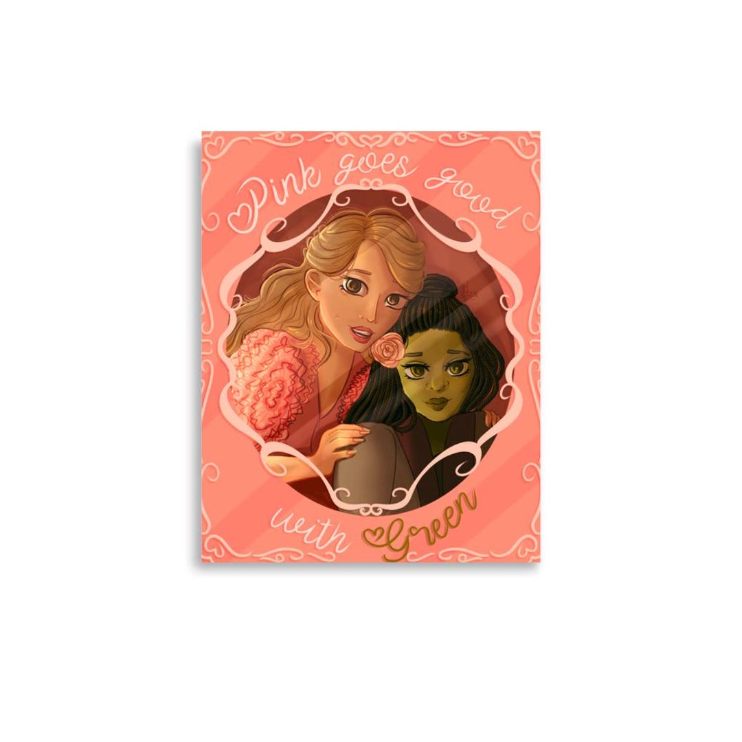 Elphaba and Glinda Print, Musical Wicked, Broadway Fan Wall Art ...