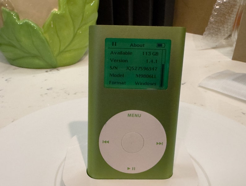 Modded Ipod Mini 2nd Gen: 128GB Flash, Green Backlight, Taptic - Etsy