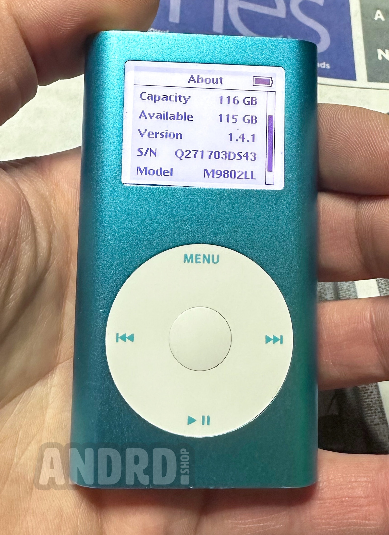 Grade A 128GB Blue Ipod Mini 2nd Gen Taptic Modded A1051 - Etsy
