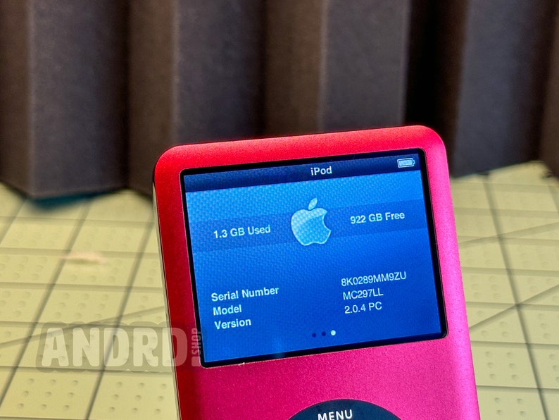 Custom Taptic Modded Red & Black Ipod Classic 7th Gen - 3000mah Battery ...