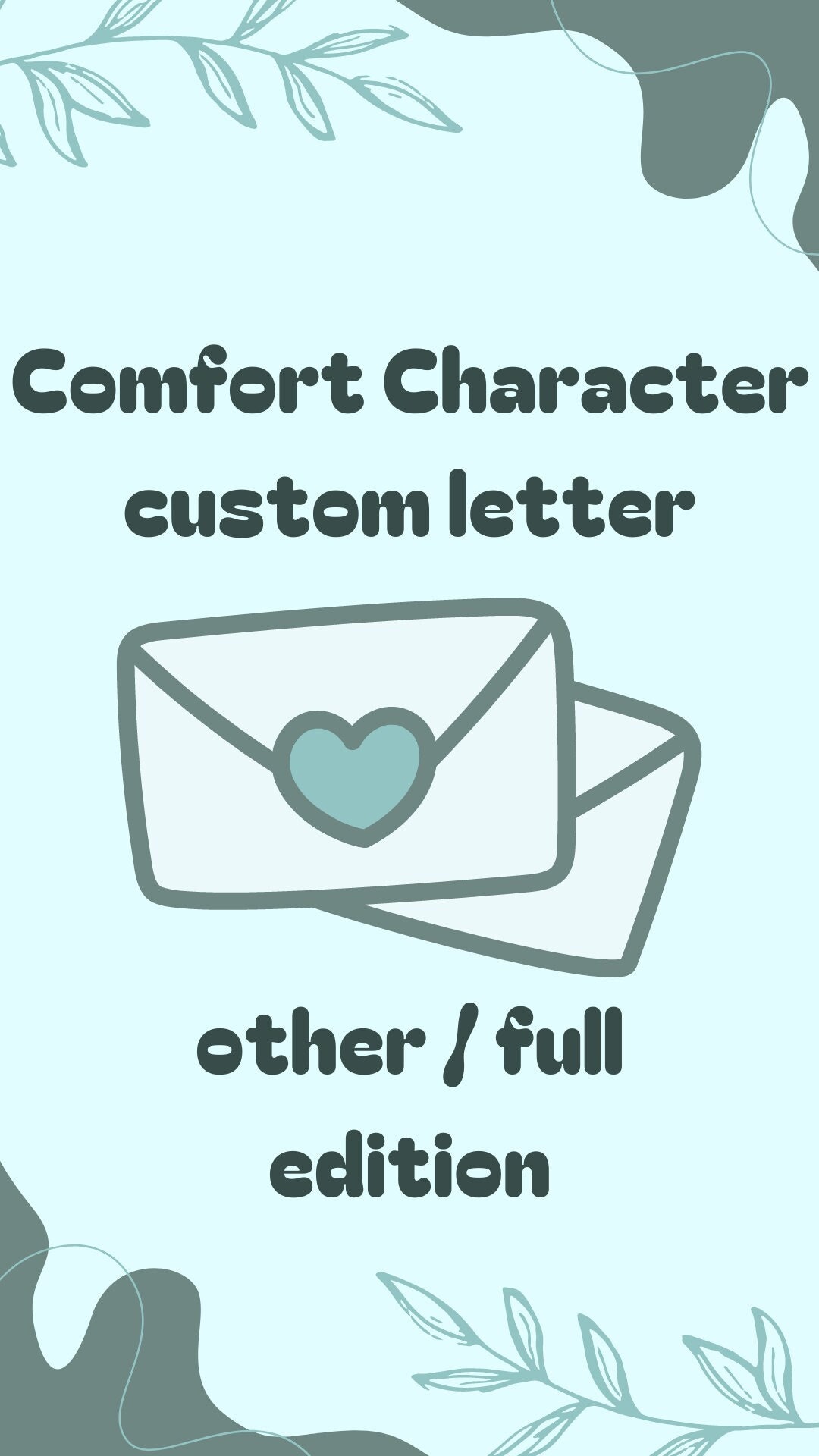 Custom Letter From Your Comfort Character CC: Others Edition - Etsy