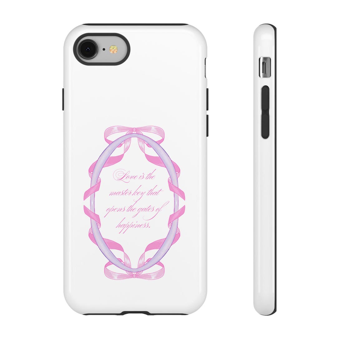 Pink Ribbon Frame Quote Tough Case | Floral Phone Case, Inspirational ...