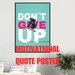Motivational Quote Poster Inspirational Gift Wall Art Artwork Don't ...