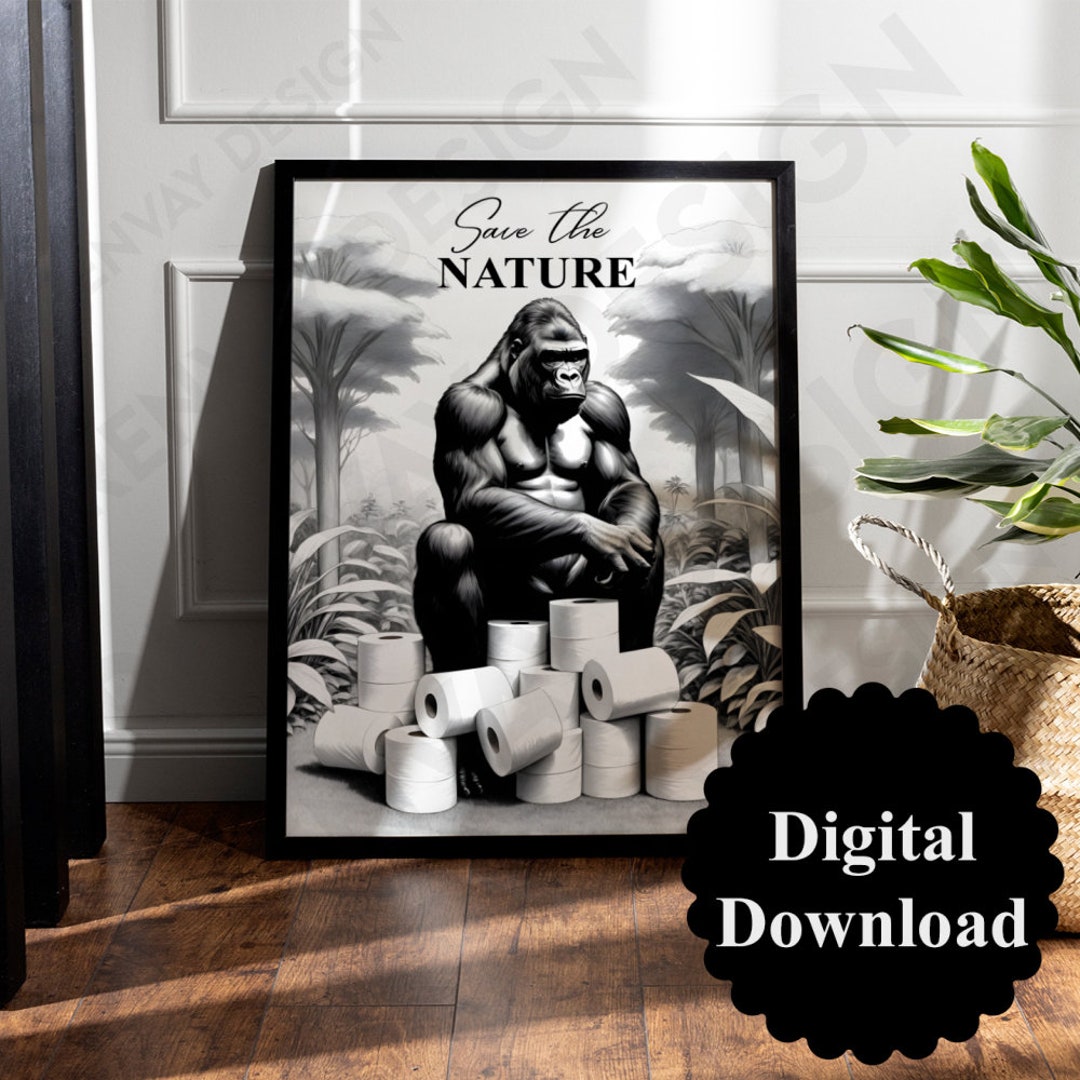 Funny Toilet Poster, Digital File to Print Yourself, Toilet Poster ...