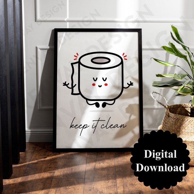 Toilet to Keep Clean Poster - Etsy