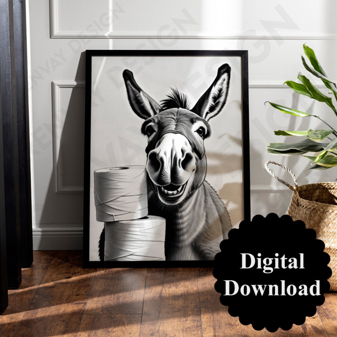 Toilet Poster Funny, Digital File to Print Yourself, Toilet Poster ...