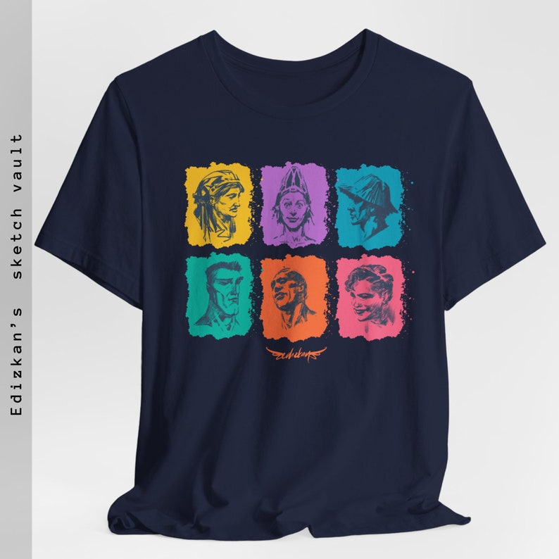 Geopelia Pop Art T Shirt Graphic Fine Art Tees Hand Draw Art Shirt ...