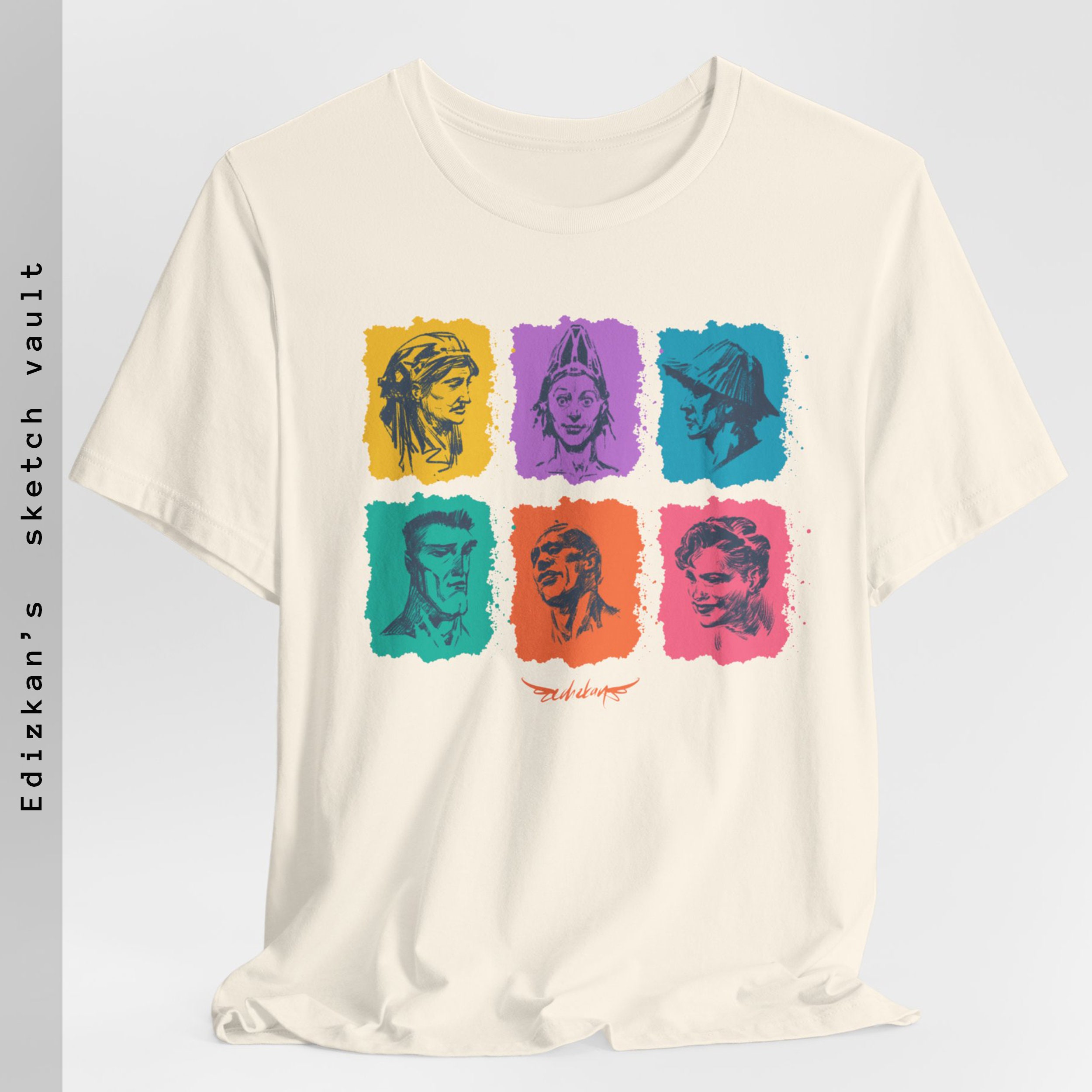 Geopelia Pop Art T Shirt Graphic Fine Art Tees Hand Draw Art Shirt ...