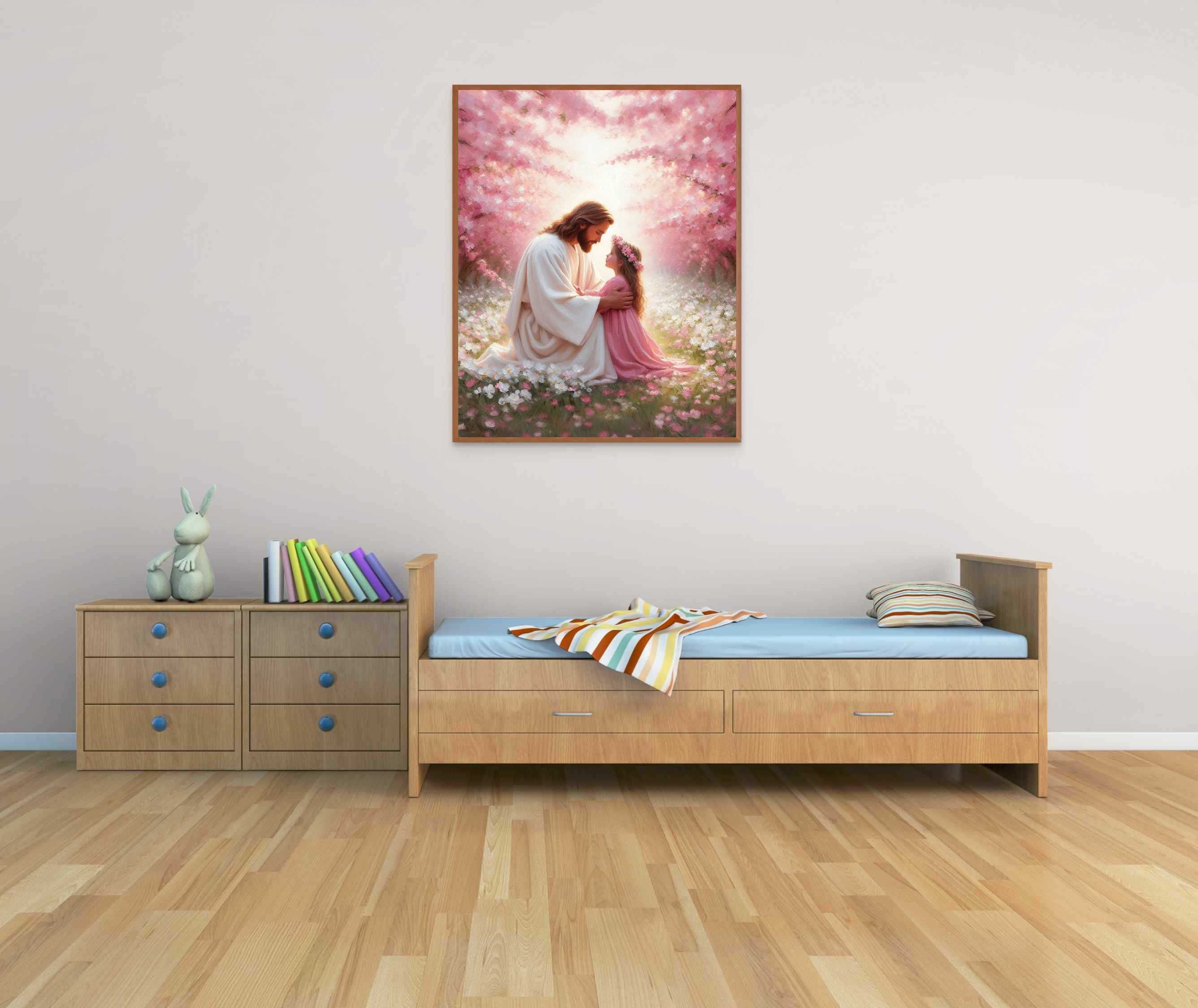 A Little Faith, Modern Christian Art, Jesus With Girl, Jesus Wall Art ...