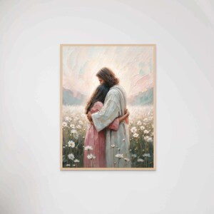 In His Arms, Modern Christian Art, Jesus and Woman, Jesus Painting, LDS ...
