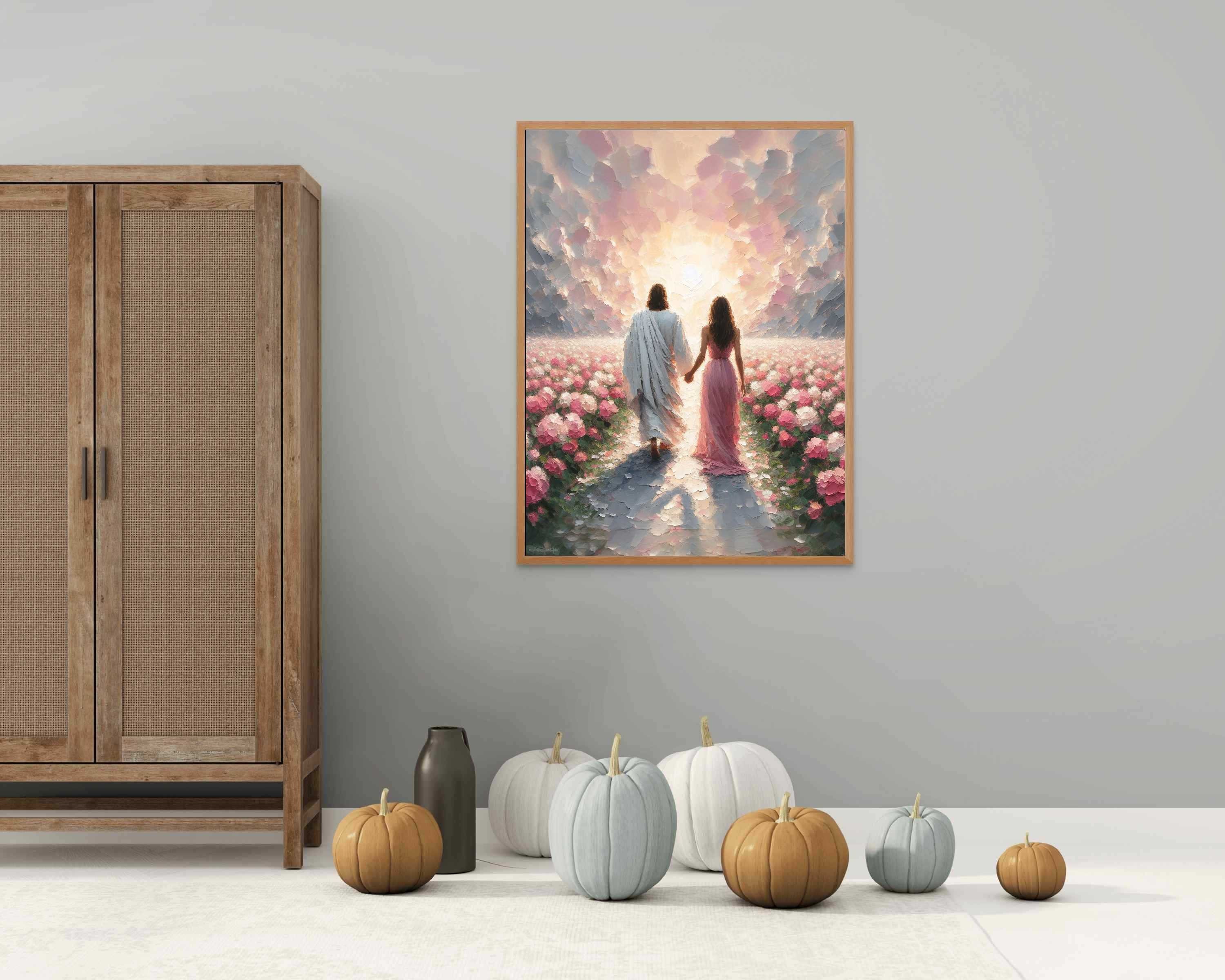 Walk Together, Christian Wall Art, Jesus and Woman Walk, Jesus Art, LDS ...