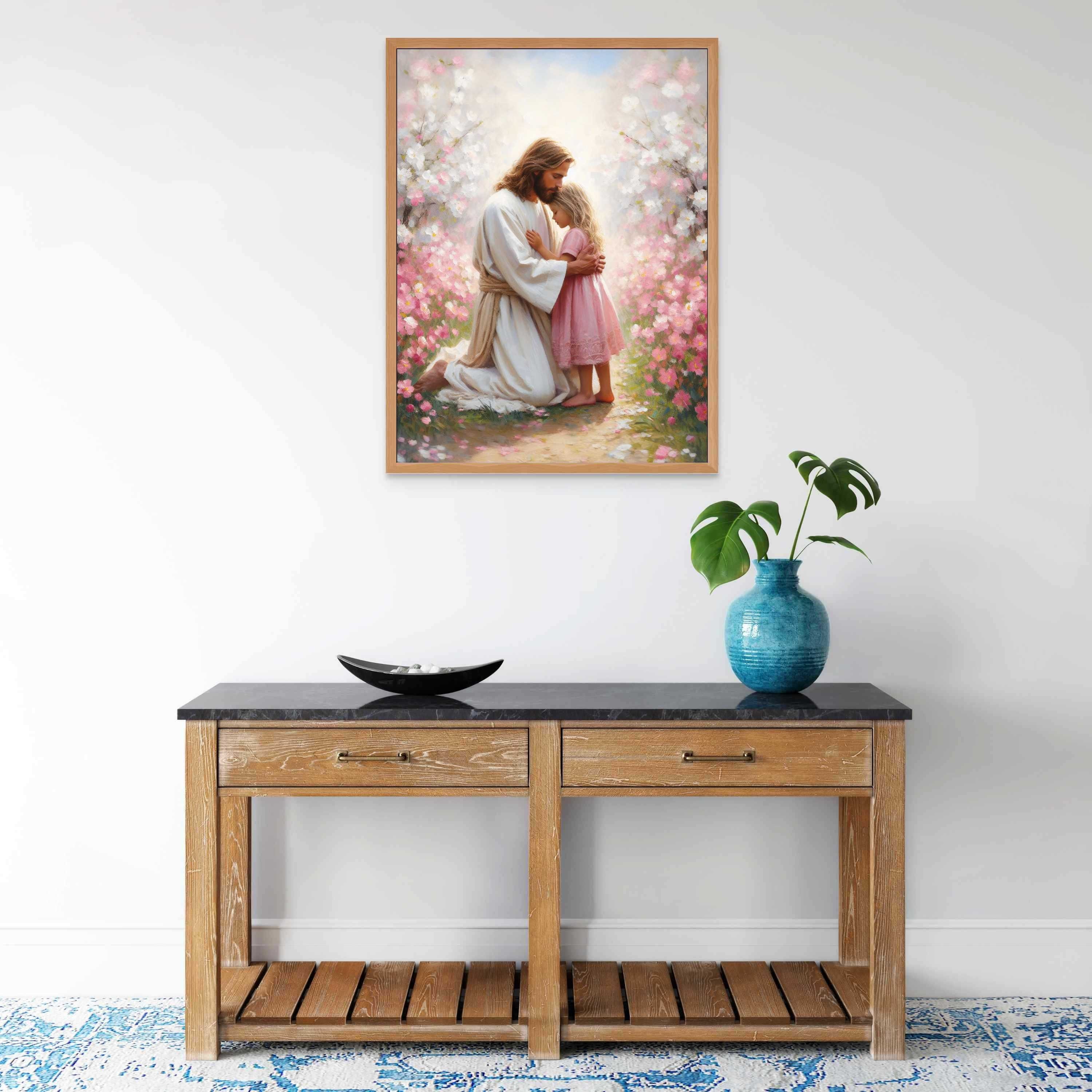 Jesus Loves You, Christian Wall Art, Jesus and Girl, Jesus Art, LDS ...