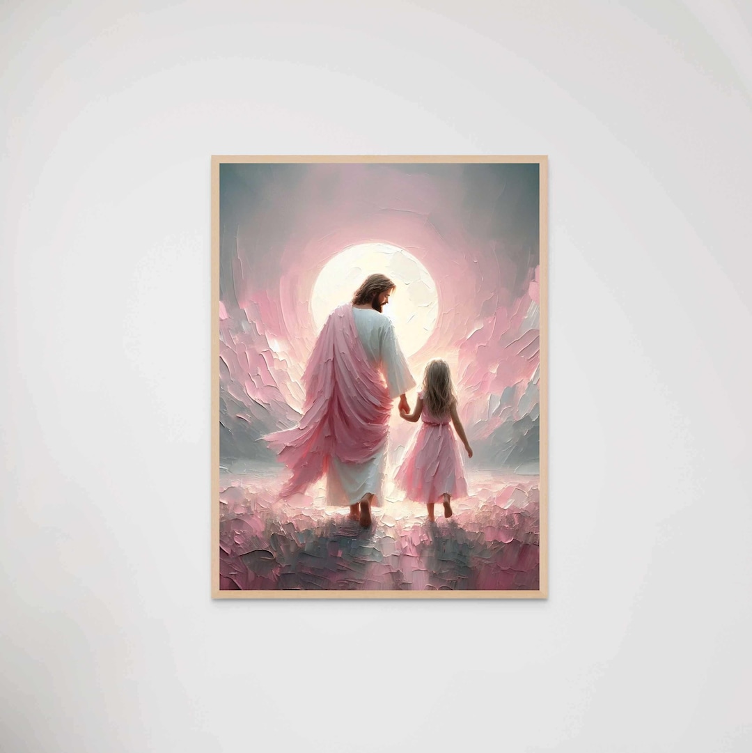 Her Lord and Savior, Christian Art, Jesus With Girl, Jesus Painting ...