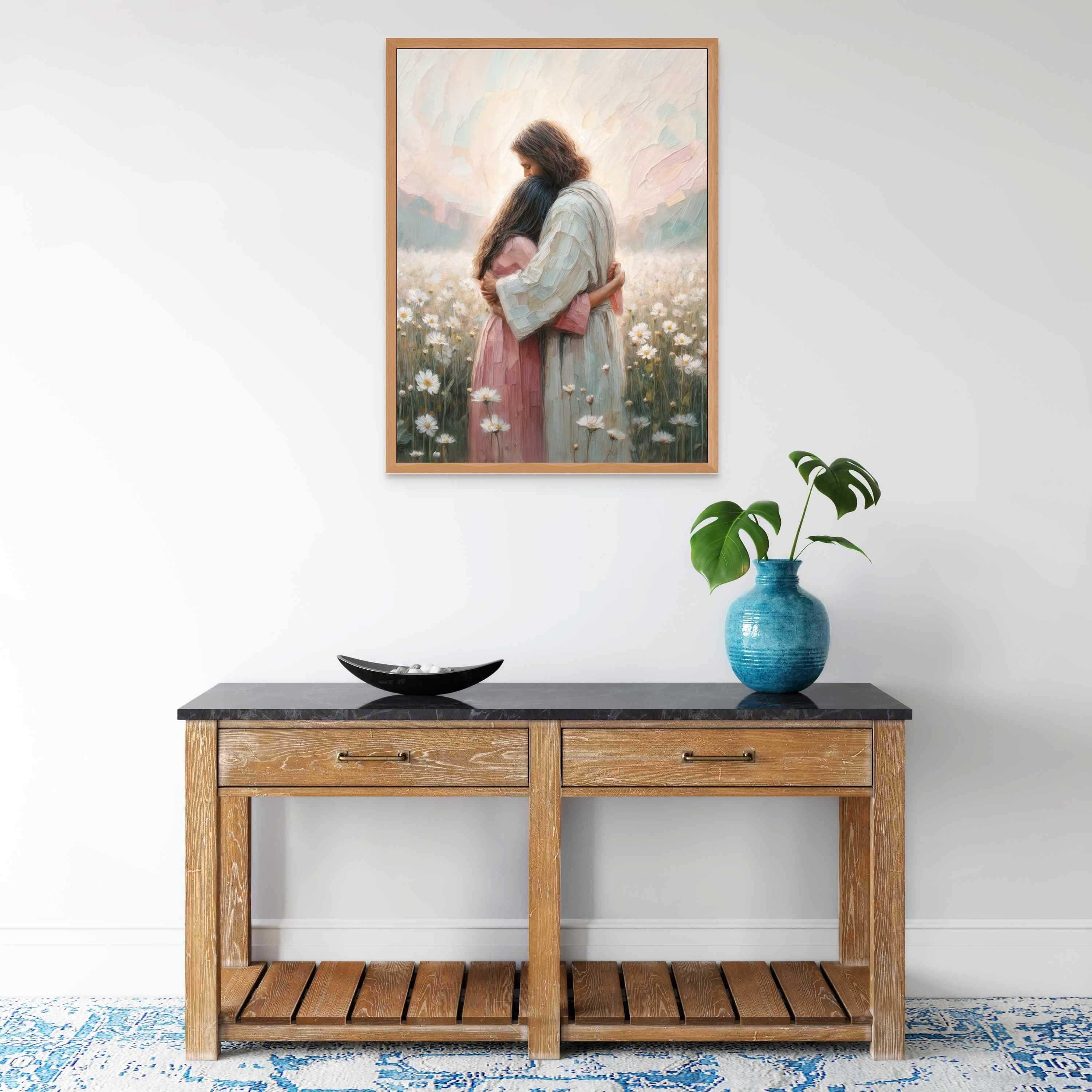 In His Arms, Modern Christian Art, Jesus and Woman, Jesus Painting, LDS ...