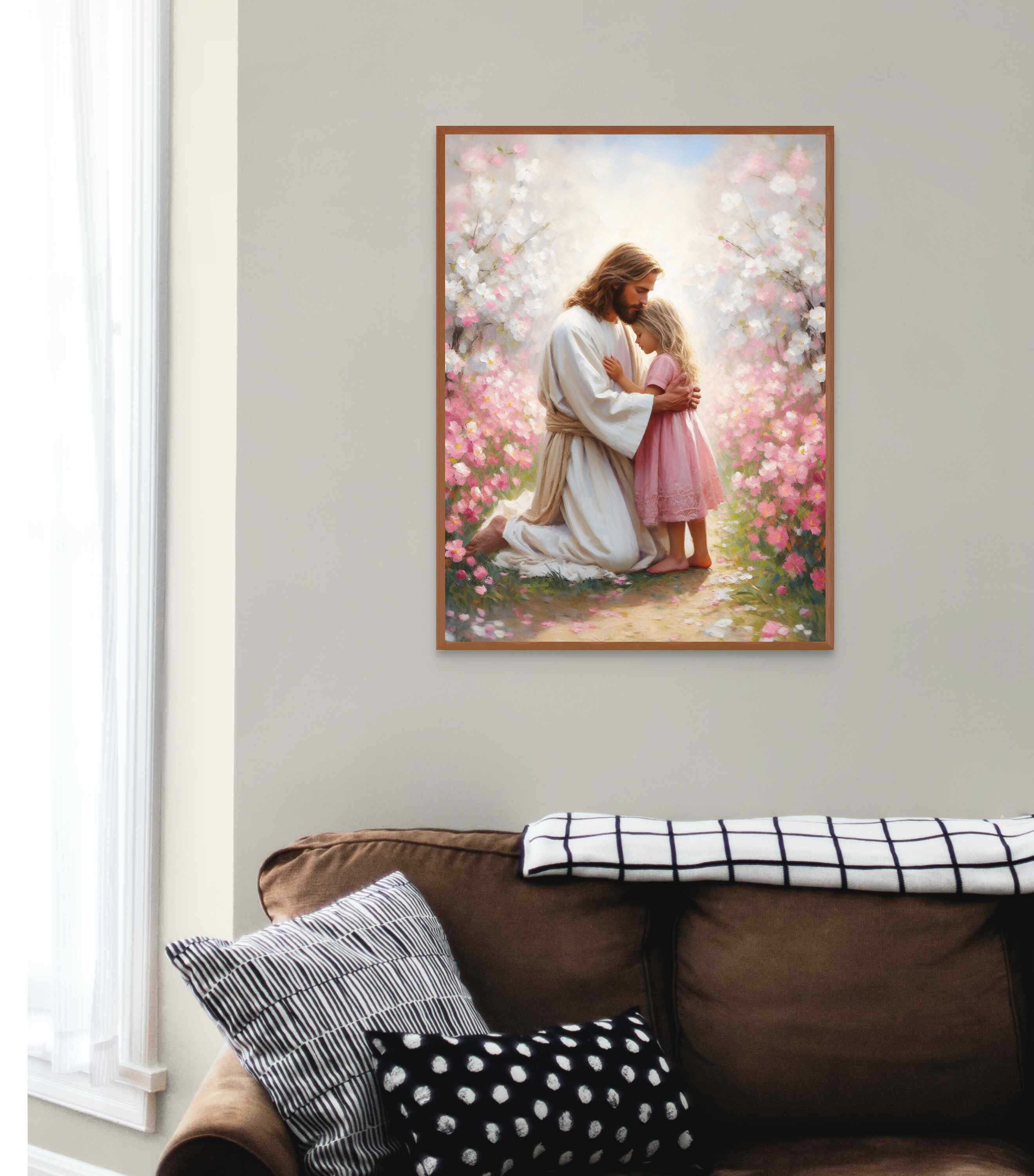 Jesus Loves You, Christian Wall Art, Jesus and Girl, Jesus Art, LDS ...