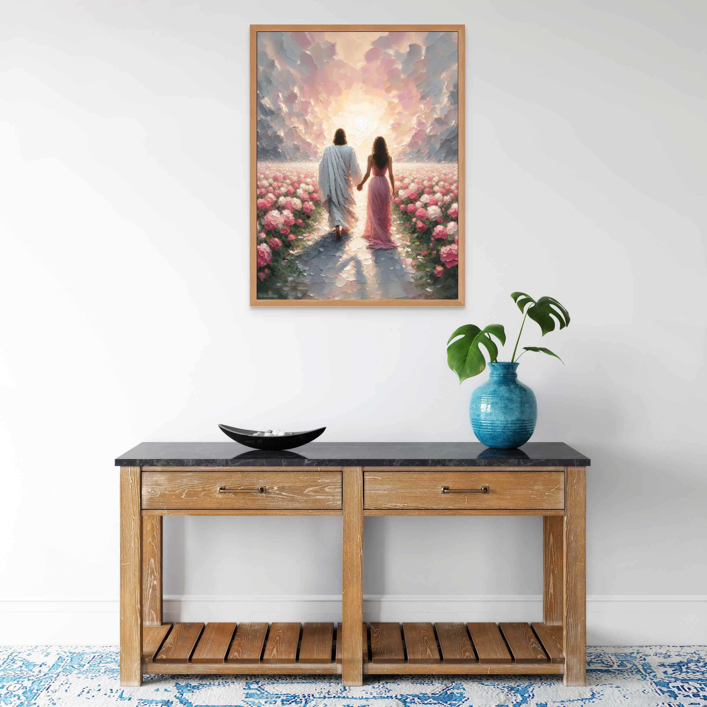 Walk Together, Christian Wall Art, Jesus and Woman Walk, Jesus Art, LDS ...